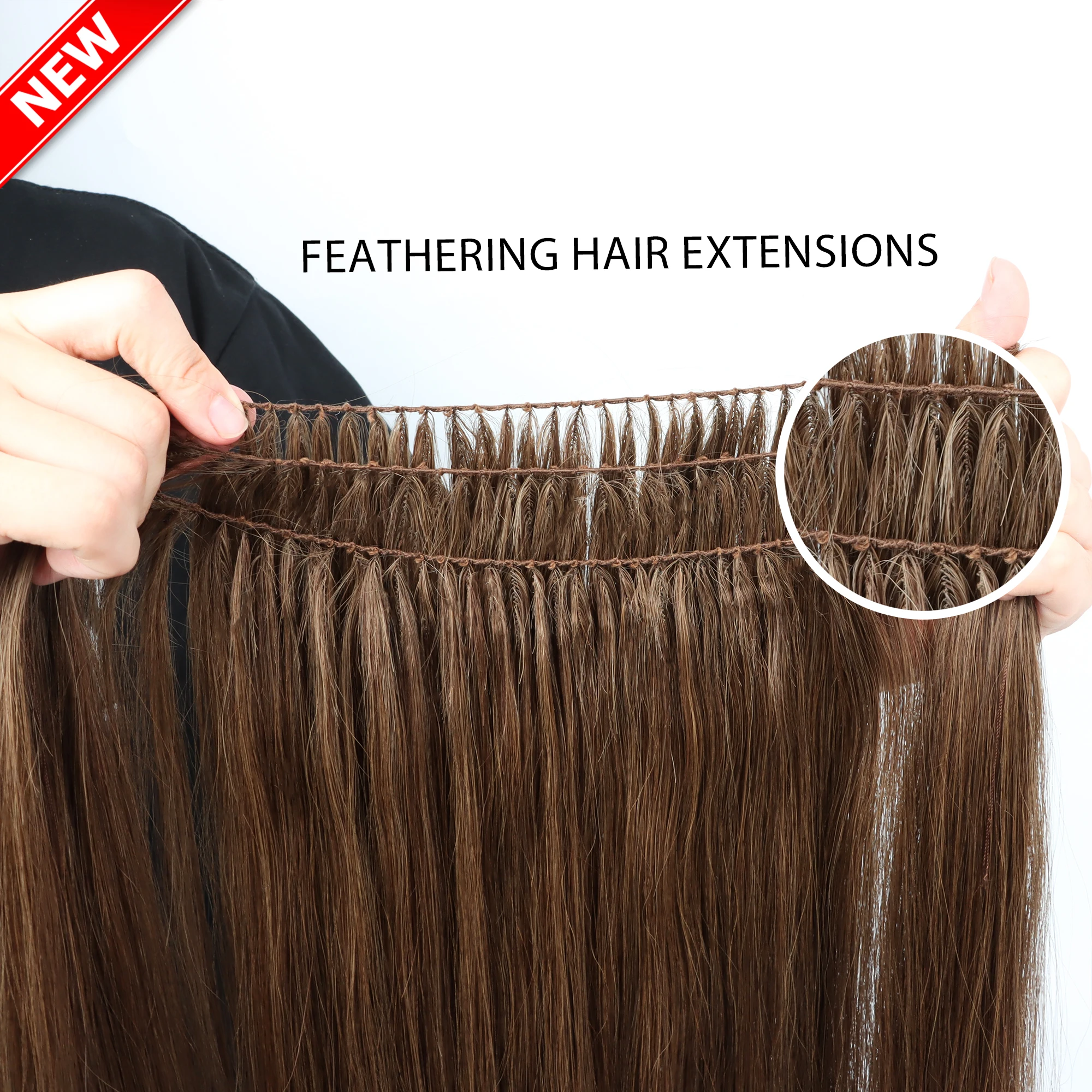 Double Drawn High 6d Quality Virgin Human Micro Link Feathers Tip Hair ...