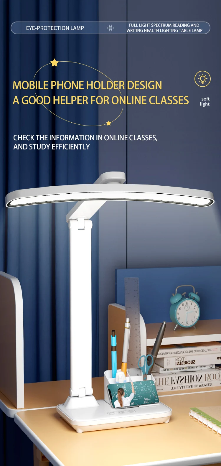 Large Modern Smart Desk Lighting Usb Table Lamp Kids Desk Lamp Led ...