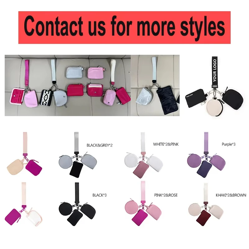 Lulu Women Clippable Coin Bag Lemon Dual Pouch Card Holder