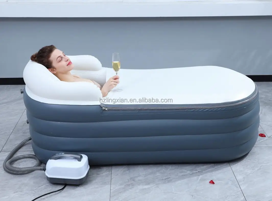 Inflatable Spa Bathtub With Electric Air Pump Hot Cold Therapy Pvc ...