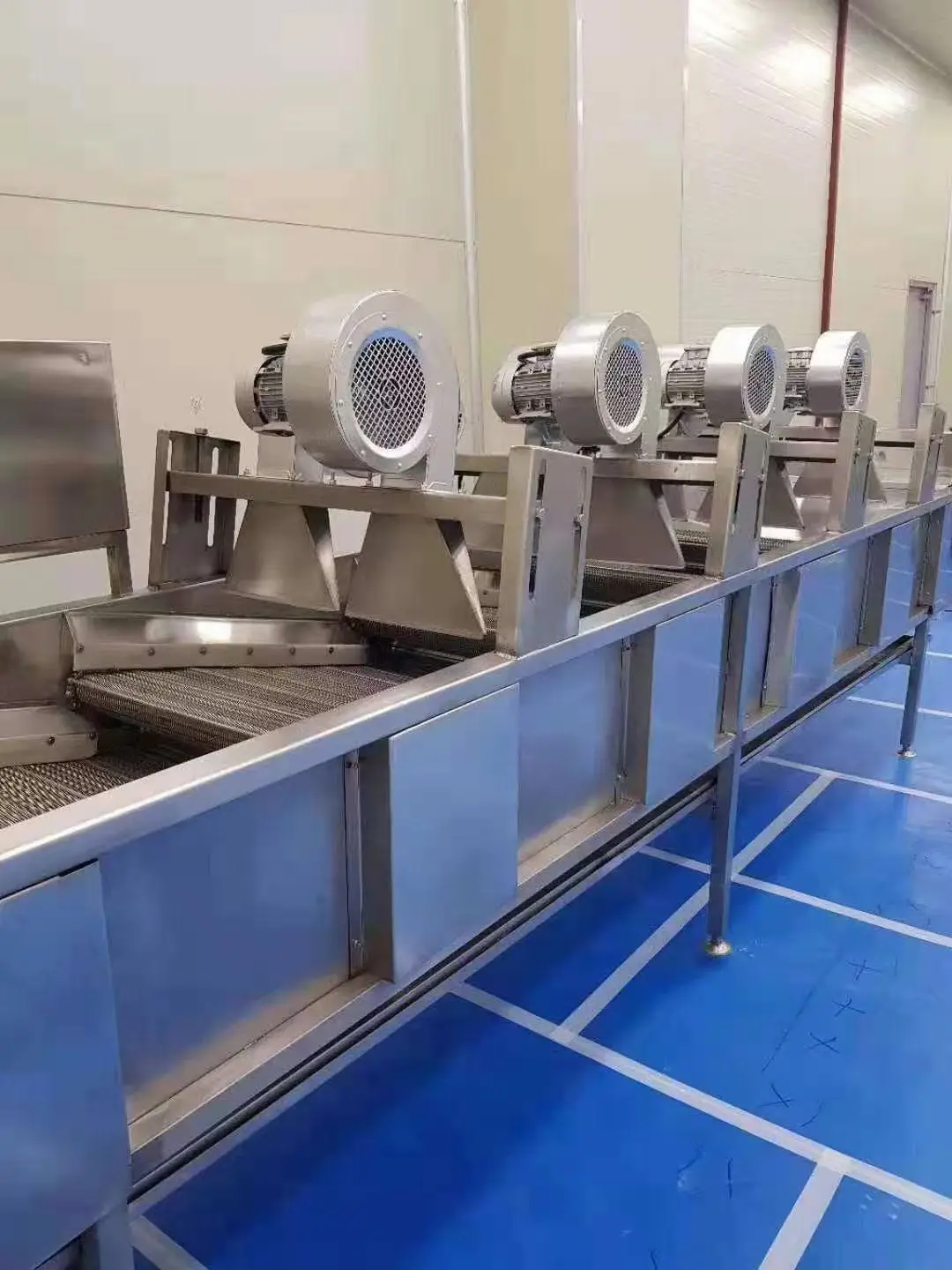 SUS304 Wire Mesh Turn over Belt Cooling Conveyor Fans