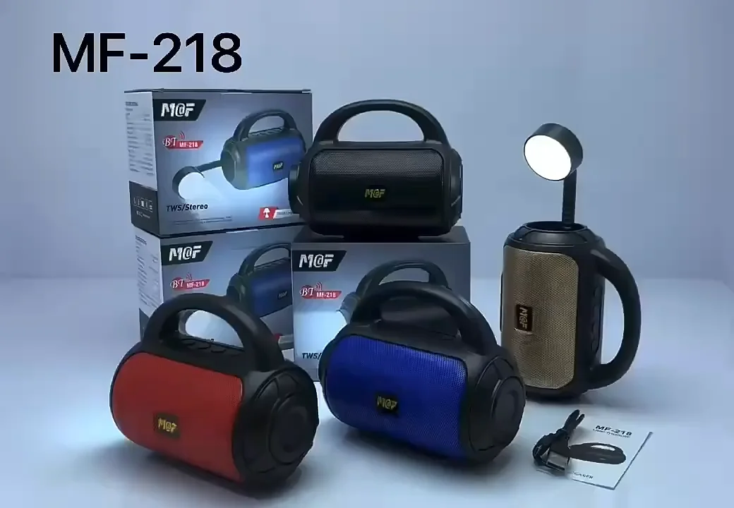 Mf-218 Stereo Bluetooth Mini Speakers Wireless Portable Torch Speakers ...