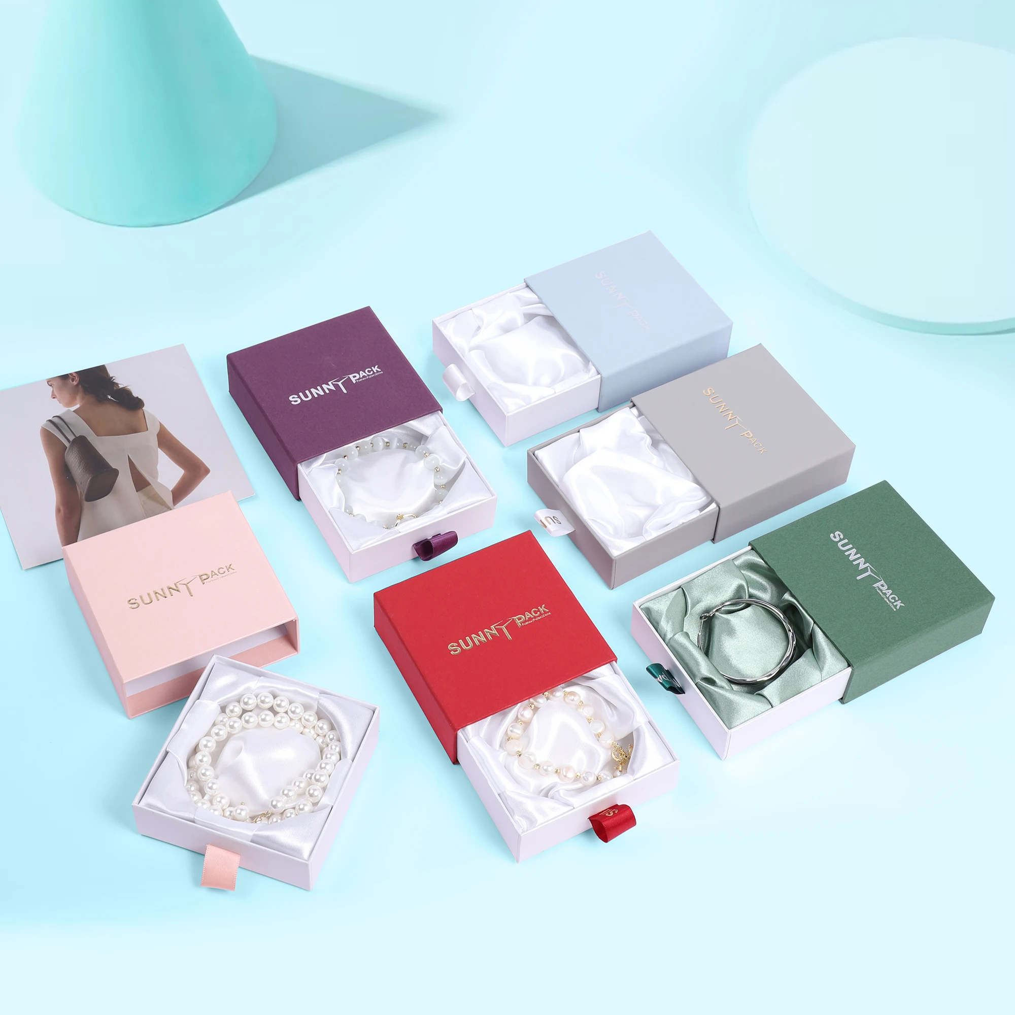 Luxury Fancy Paper Drawer Slider Jewelry Gift Packaging Jewellery Box ...