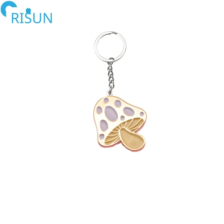 Customized 3d Metal Enamel 3d Mushrooms Keychains Keyrings Custom Mushrooms Key Chain - Buy ...