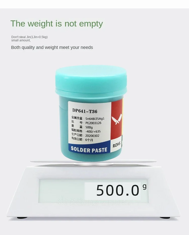 Smt Solder Paste 500g Lead Free Solder Paste For Semi Automatic Smt ...