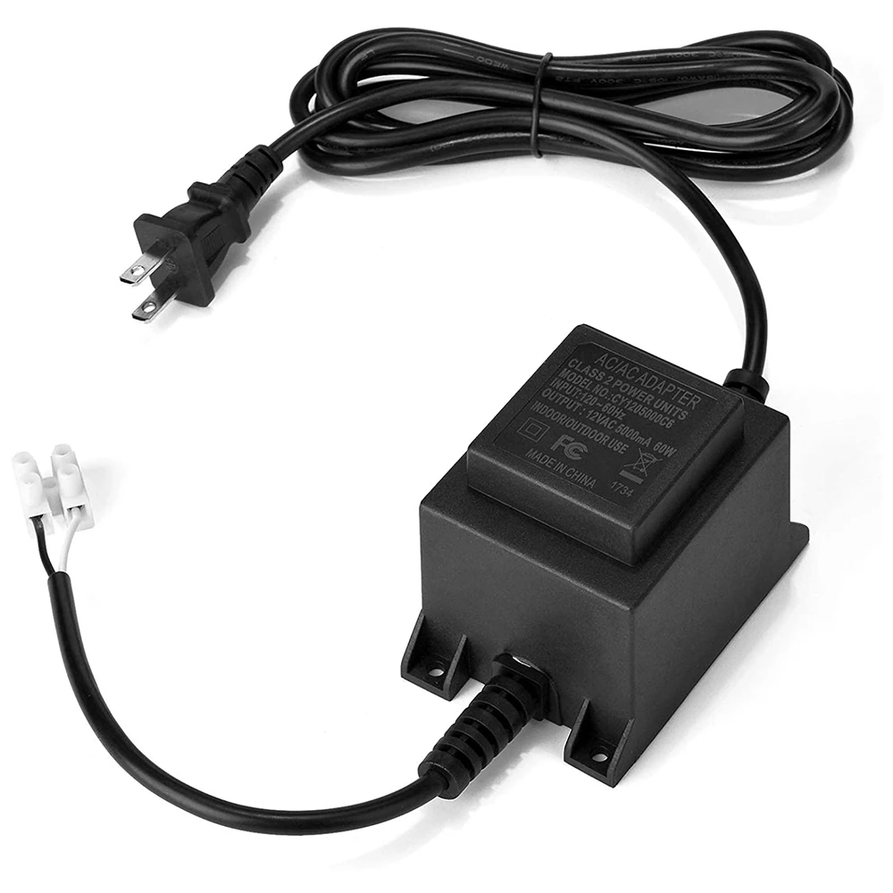 Waterproof 12v Ac Transformer 5a 60w 110v-120v Ac To 12v Ac Led Power ...