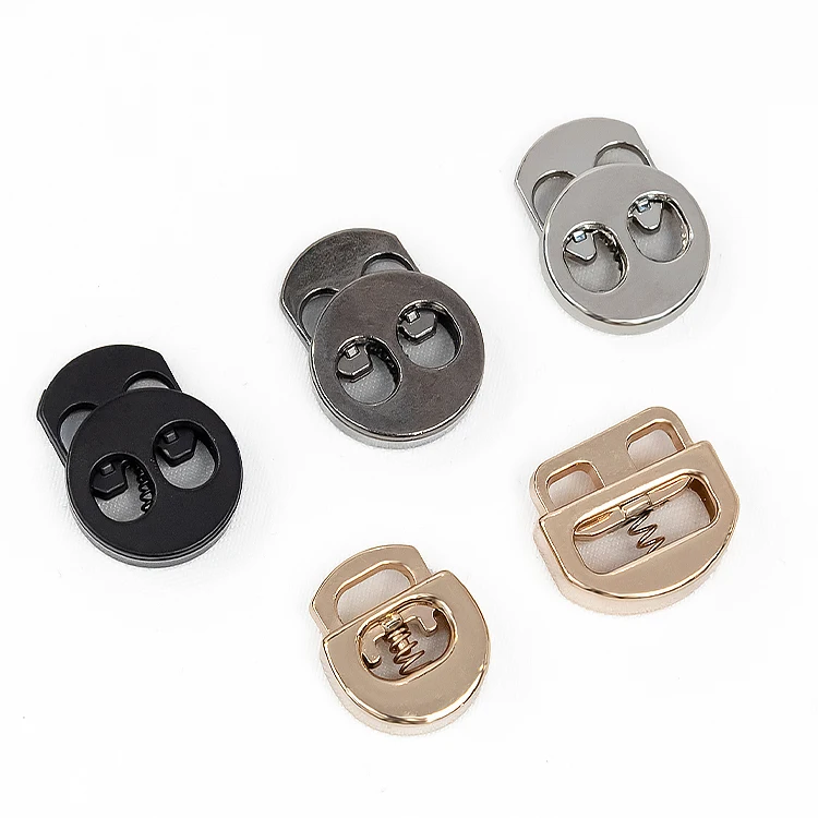 OEM Gold Drawstring Toggle Lock Stopper Stop Cord Snap Metal Rope Lock ...