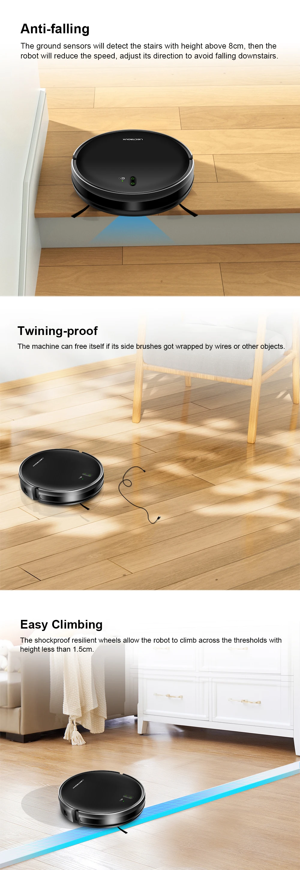 L200 Gyroscope Smart Vacuum Robot Cleaner Work with Tuya Application ...