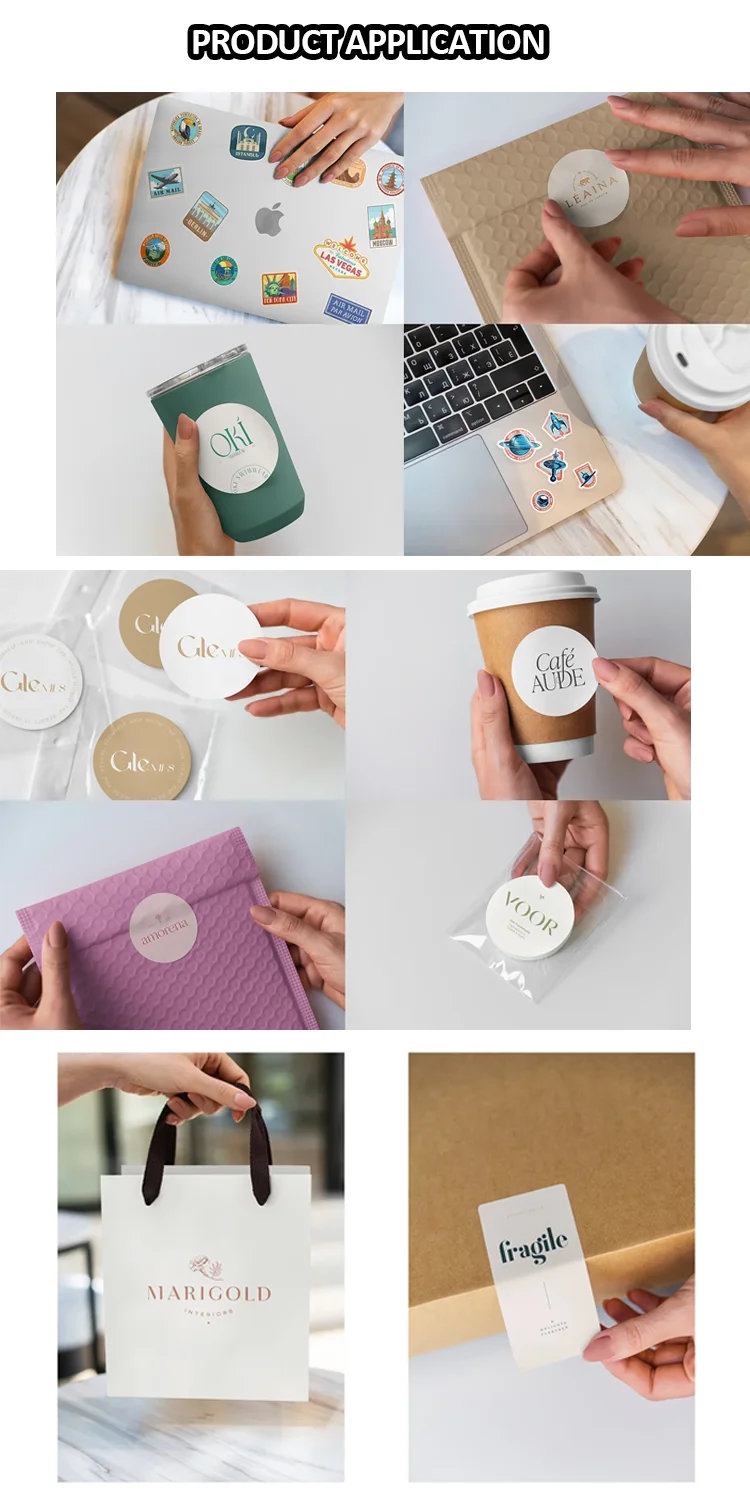 Customized Waterproof Transparent Circle Logo Label Roll Personalised ...