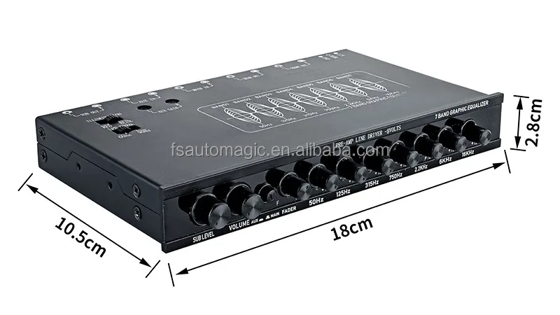 Auto Magic Eqs701 7band Car Audio Graphic Equalizer With 12db Boost/cut ...