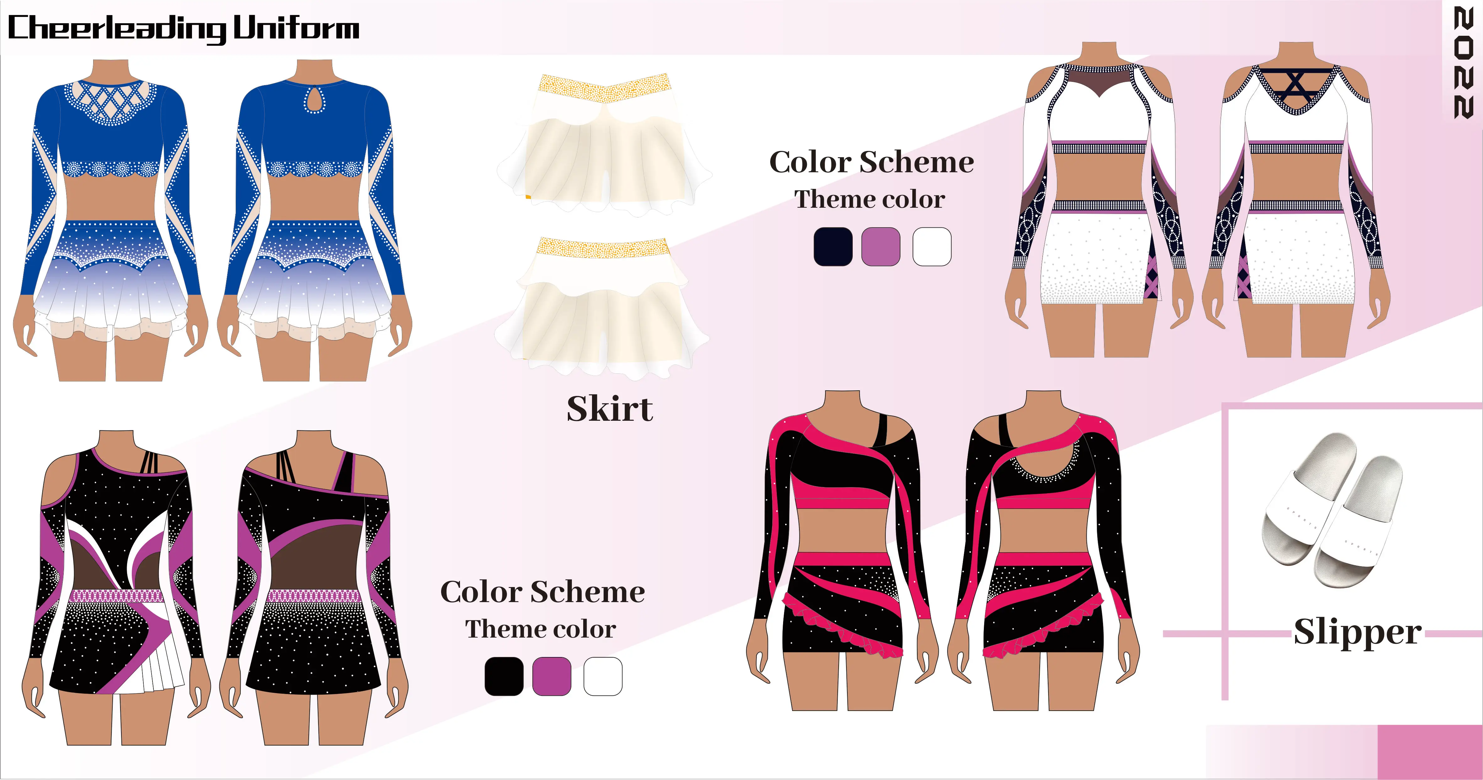 Oem Wholesale Cheerleading Uniforms Cheerleader Costume With Mesh And ...