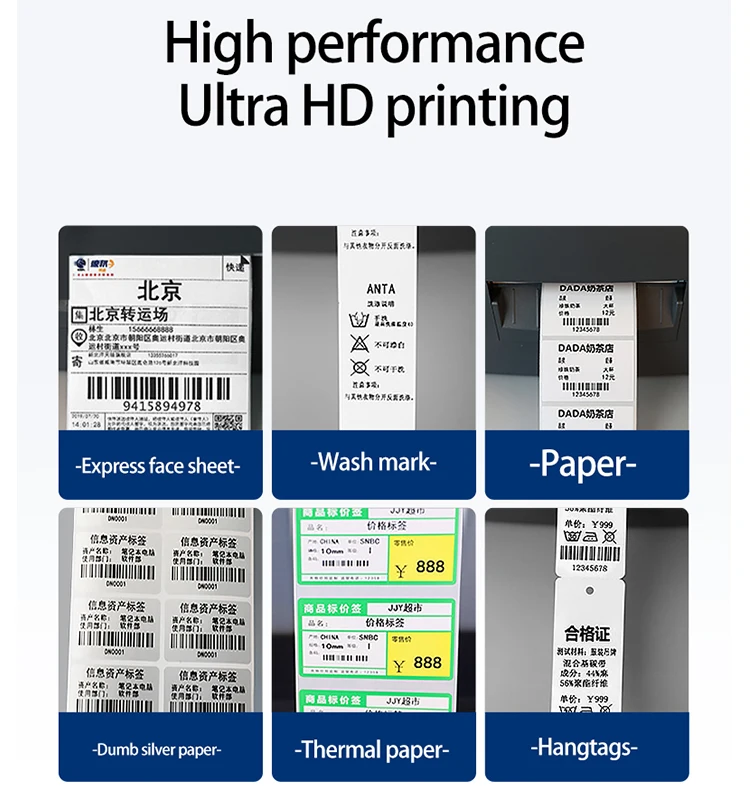 Custom logo Color Roll Label Printer Address Label Printer Usb Shipping ...
