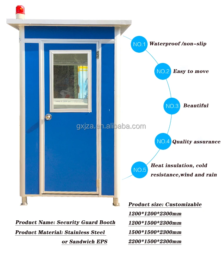Safe Metal Shack Elegant Sentry Box Portable Temporary Kiosk Security ...
