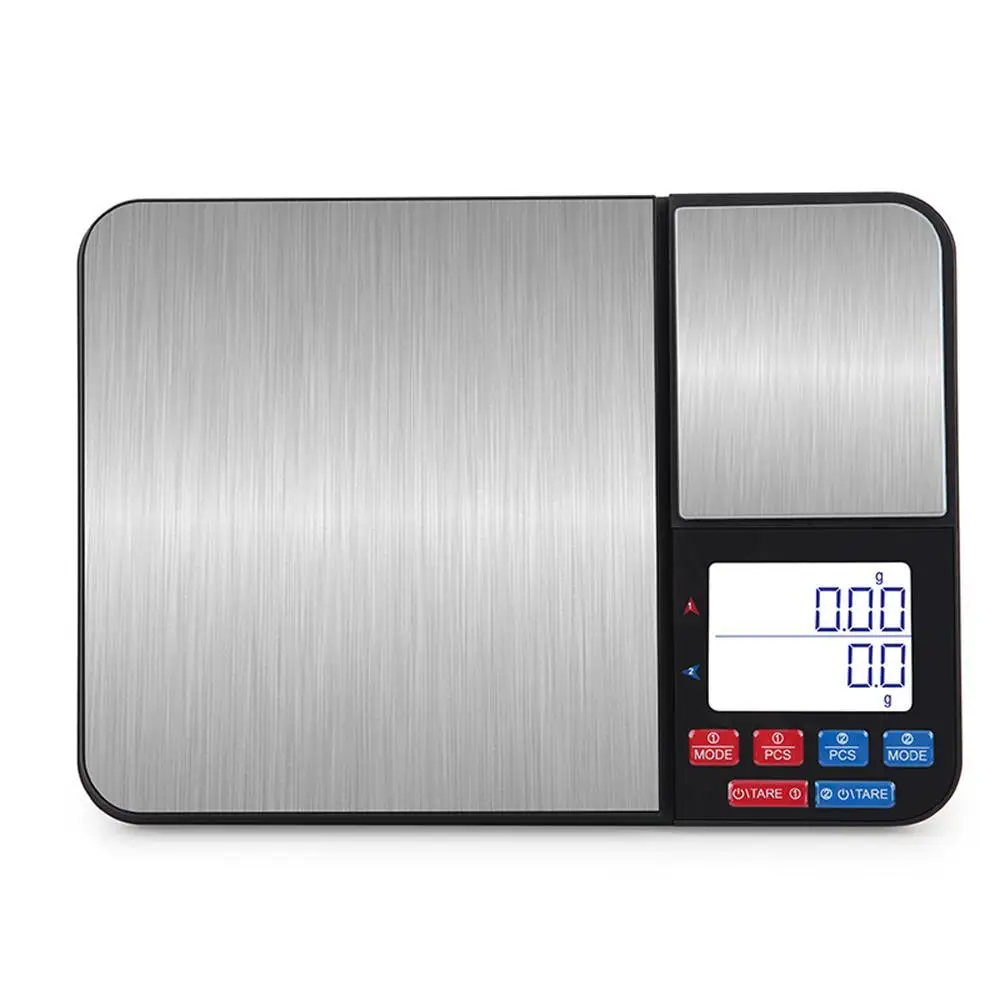 Stainless Steel 500g 5kg Dual Range 2-in-1 Electronic Weighing Scale Digital Jewelry Kitchen ...