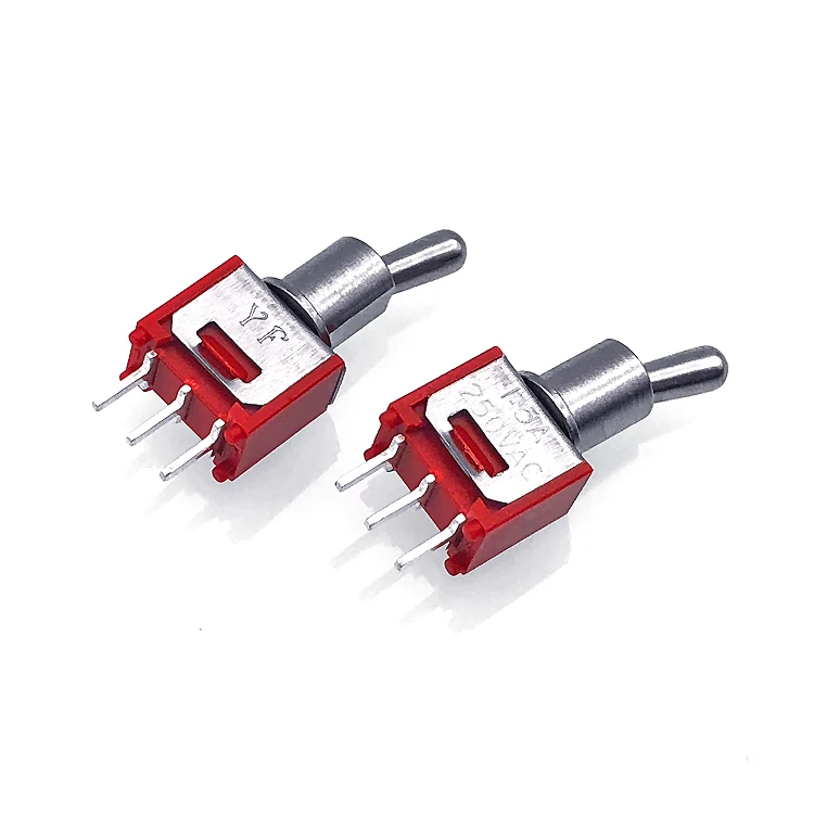 Small Toggle Switch St-0-102-c02-n000-rs On-on 3pin 2postions Mini Red ...