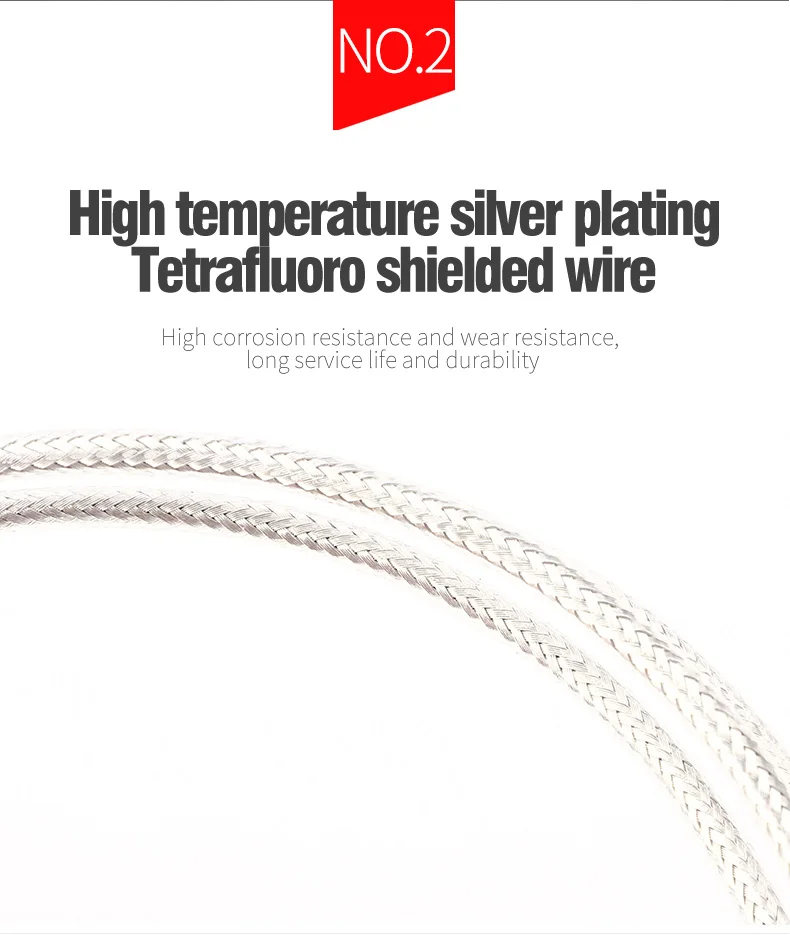 Pt100 Temperature Sensor Rtd Sensor Thermocouple With Three-core Silver ...