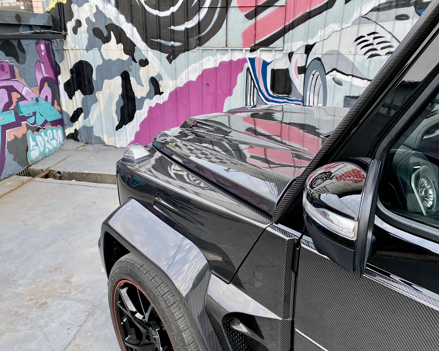 B Style Carbon Fiber Engine Hood Car Bonnet For G63 - Buy Carbon Fiber ...