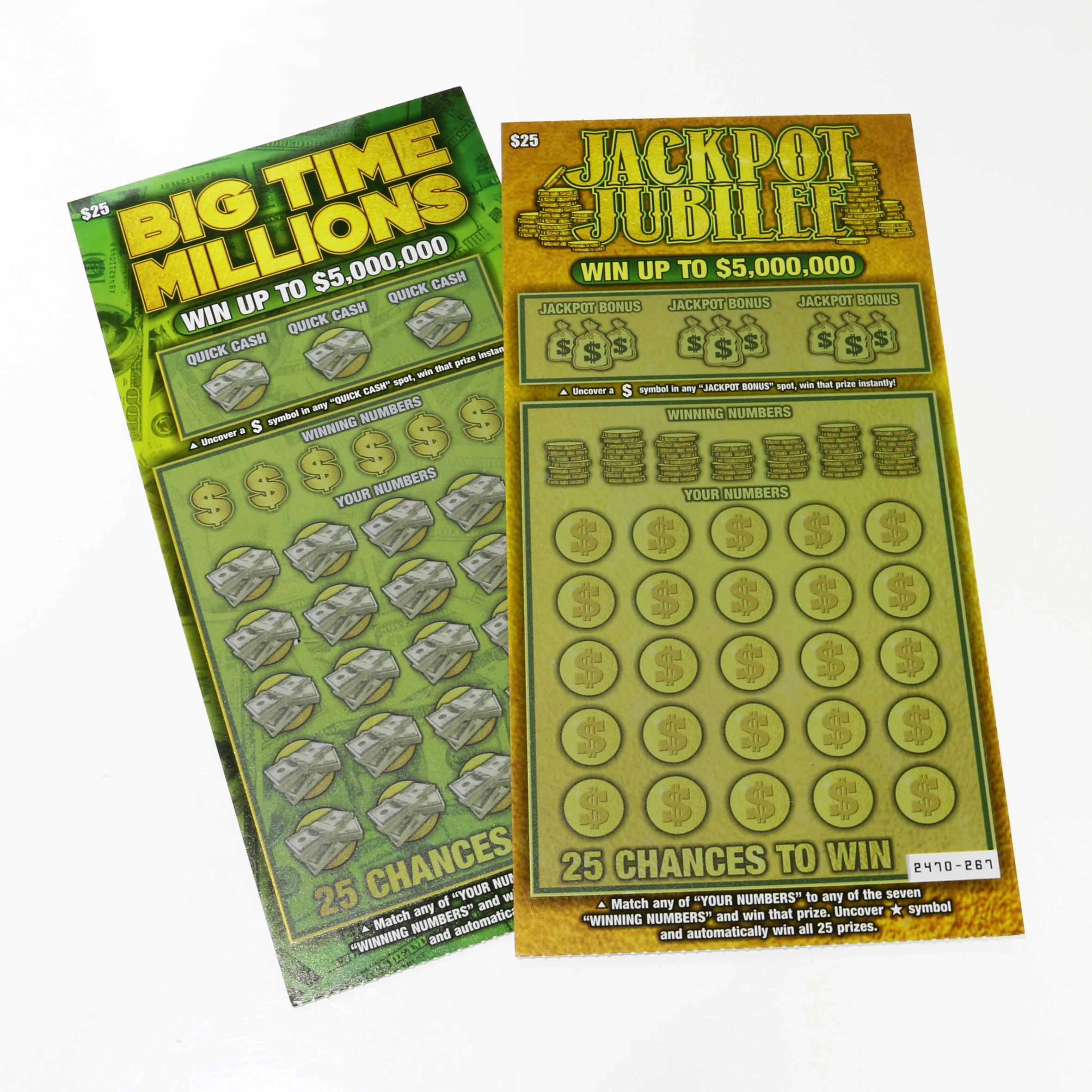 Custom Scratch Off Lottery Ticket - Paper & Cardboard Label & Odm
