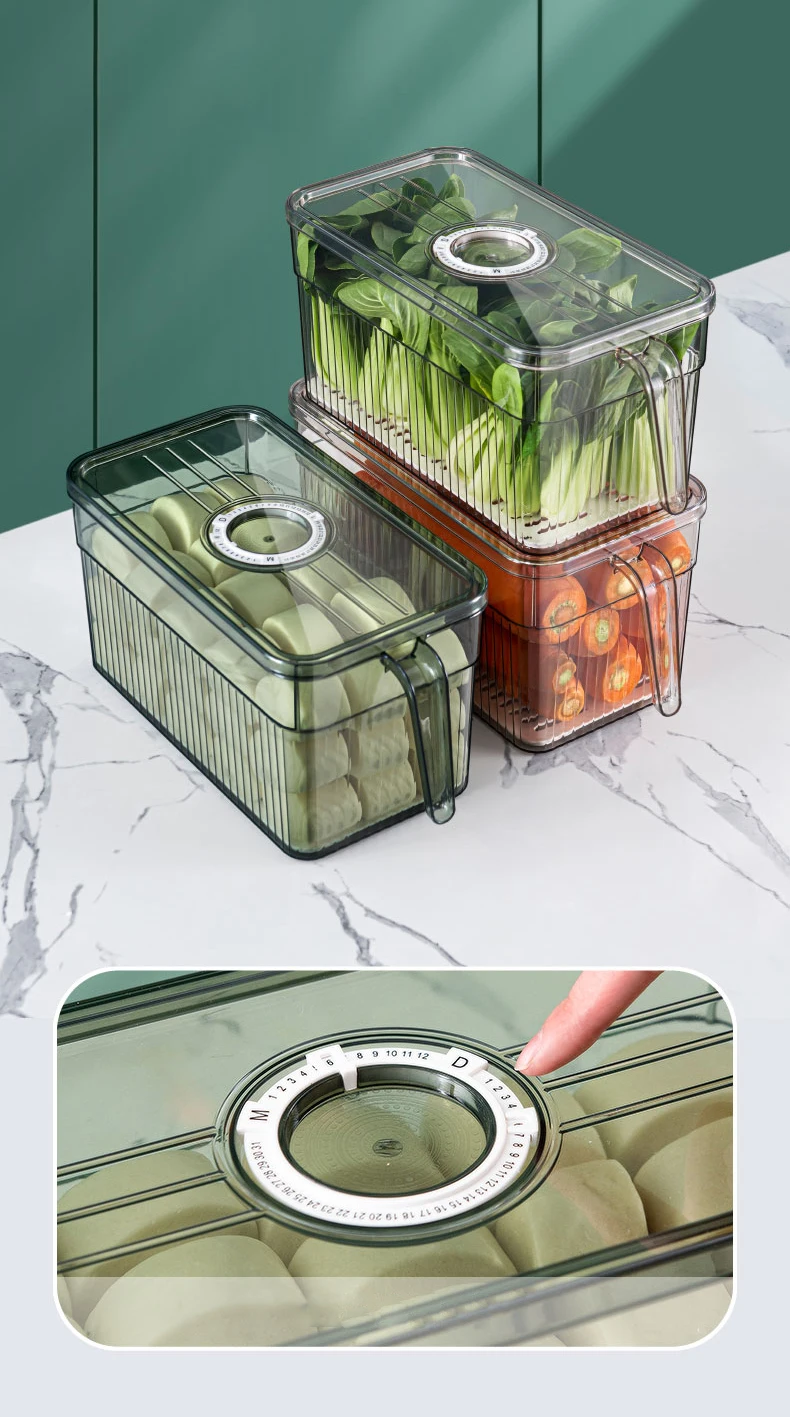 Kitchen Household Rectangle Fridge Organizers Pantry Refrigerator ...