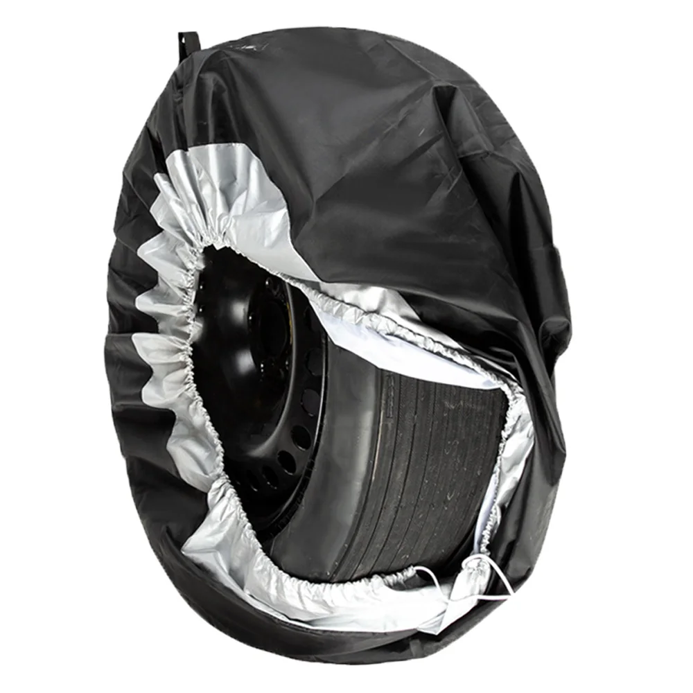 Adjustable Slivery Tyre Covers - Durable & Stylish Protection