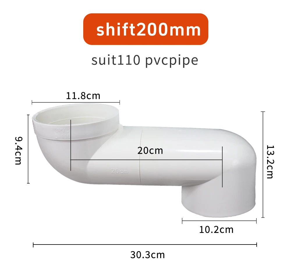High-Quality PVC Toilet Drain Shifter - Lightweight Fitting for 125 ...