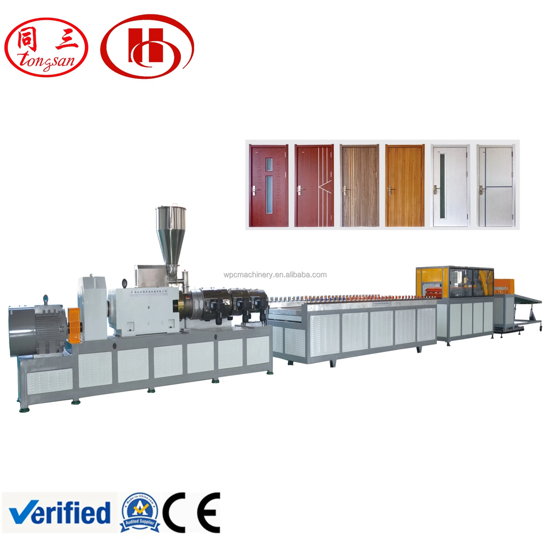 Wood Plastic Extruder Pvc Wpc Doors Machine Turnkey Project For Door ...