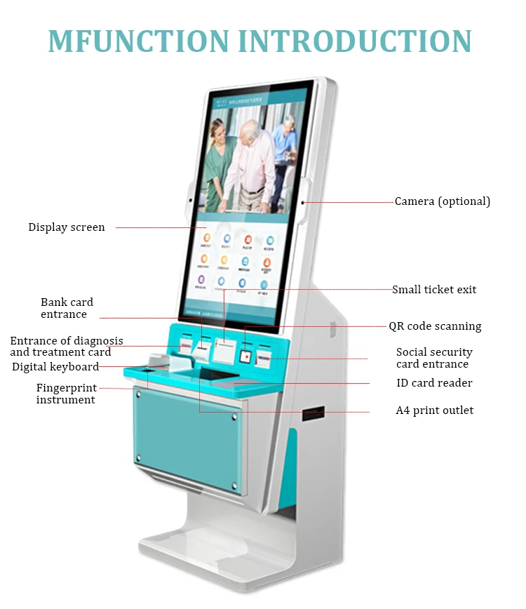 Xkr Bank,Hospital Automatic Queuing System Kiosk,Touch Screen Ticket ...