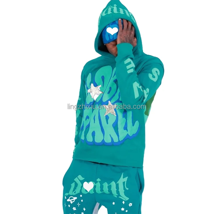 Shop Our Tracksuit 450gsm Cotton Hoodie Set with Puff Printed Hoodies