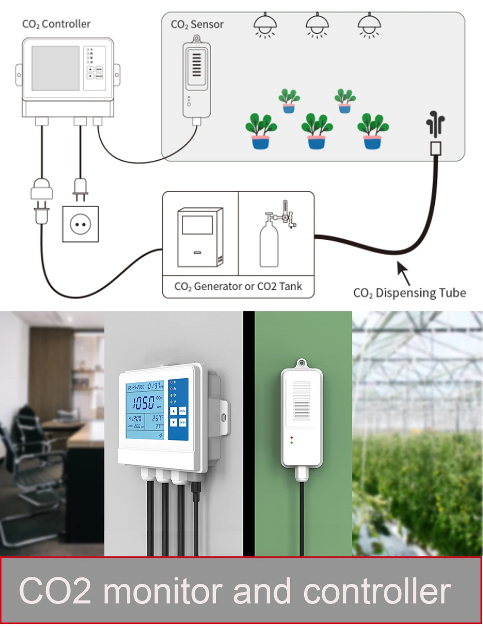 Mushroom Humidity CO2 Temperature Controller - Wall Mounted