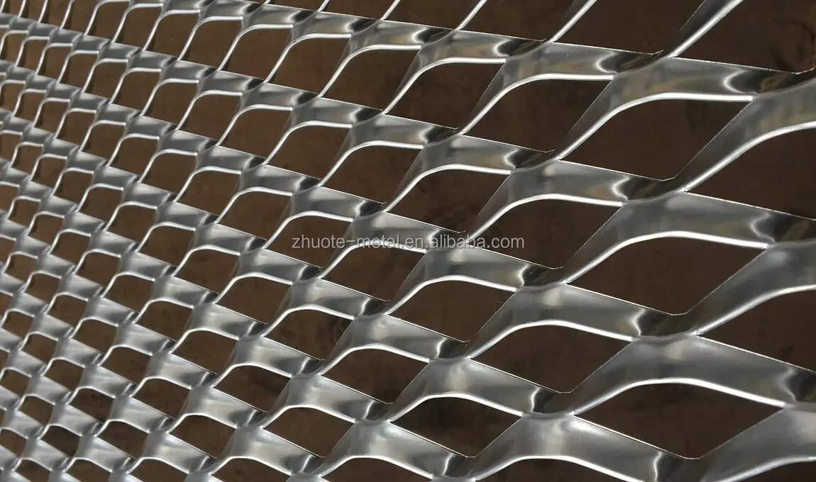 Aluminum 6063 Expanded Metal Mesh for Outdoor Rooftop Walkways