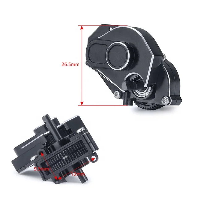 SCX24 Aluminum Assembled Transmission Case Gearbox with Carbon Fiber ...