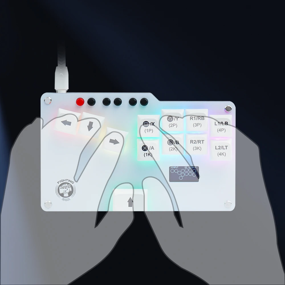 Fightingbox Mini Hitbox Gp2040 Ce Rgb Led Fightstick Game Pad Keyboard Cherry Mx Switch For Ps3 ...
