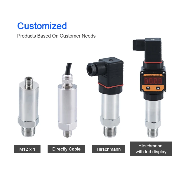Piezoresistive Pressure Transducer 4-20ma Output M12*1 Silicon Pressure Transmitter Transducer ...