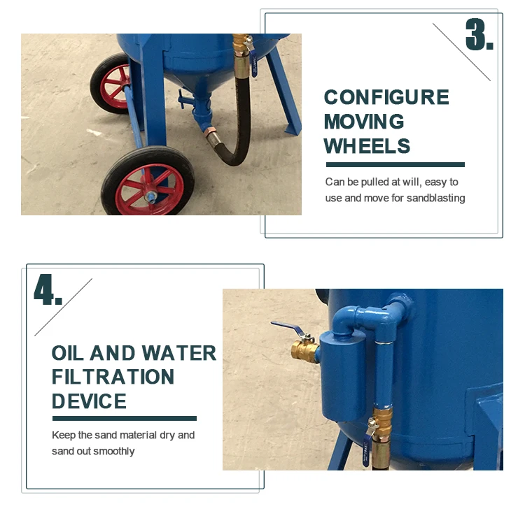 Portable Sandblaster Sand Blasting Pot Tanks Machine - Buy Sandblasting ...