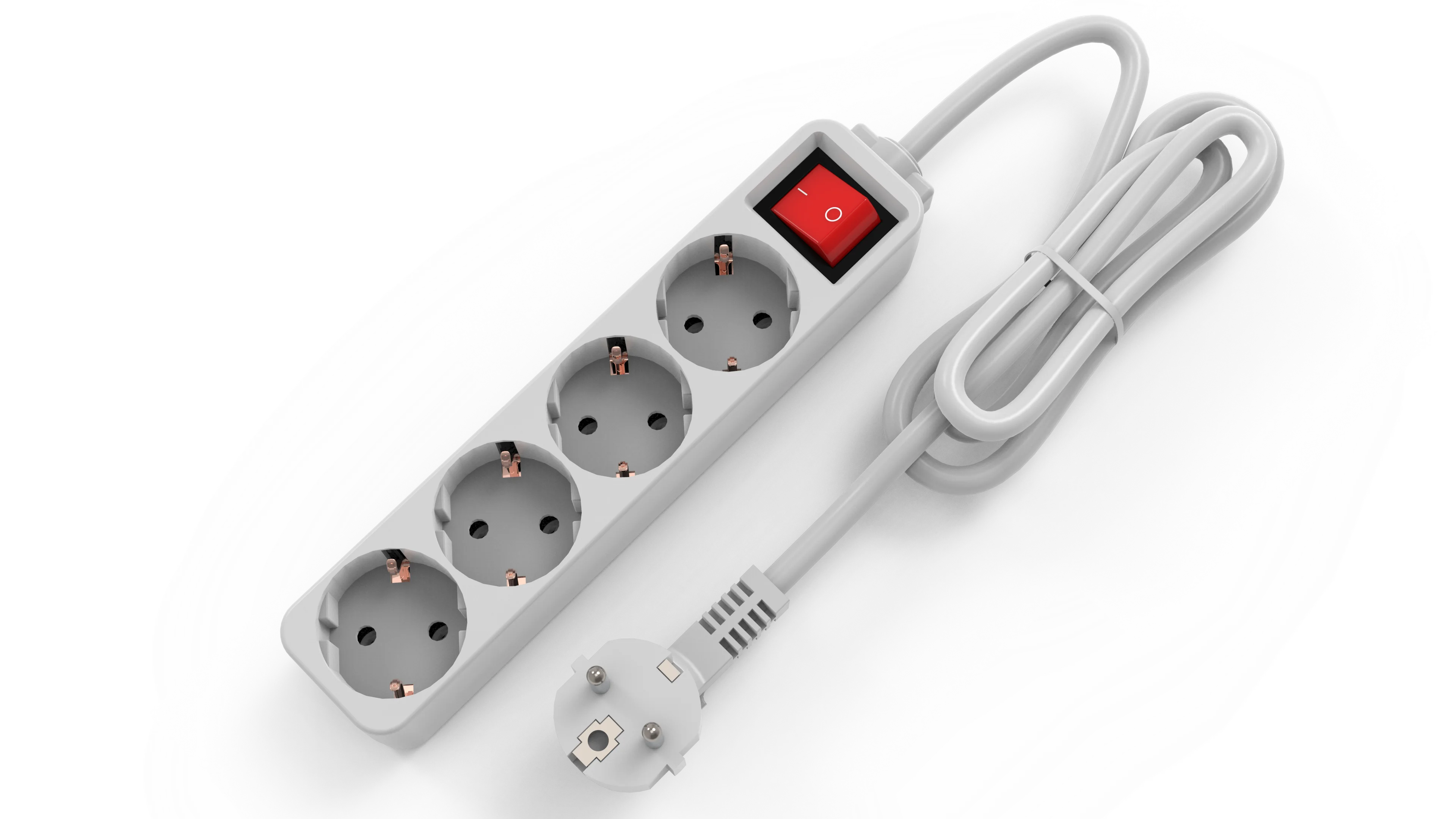 E10-4 Extension Socket 4 Way With Grounding Eu Standard With 1.5/3/5 ...
