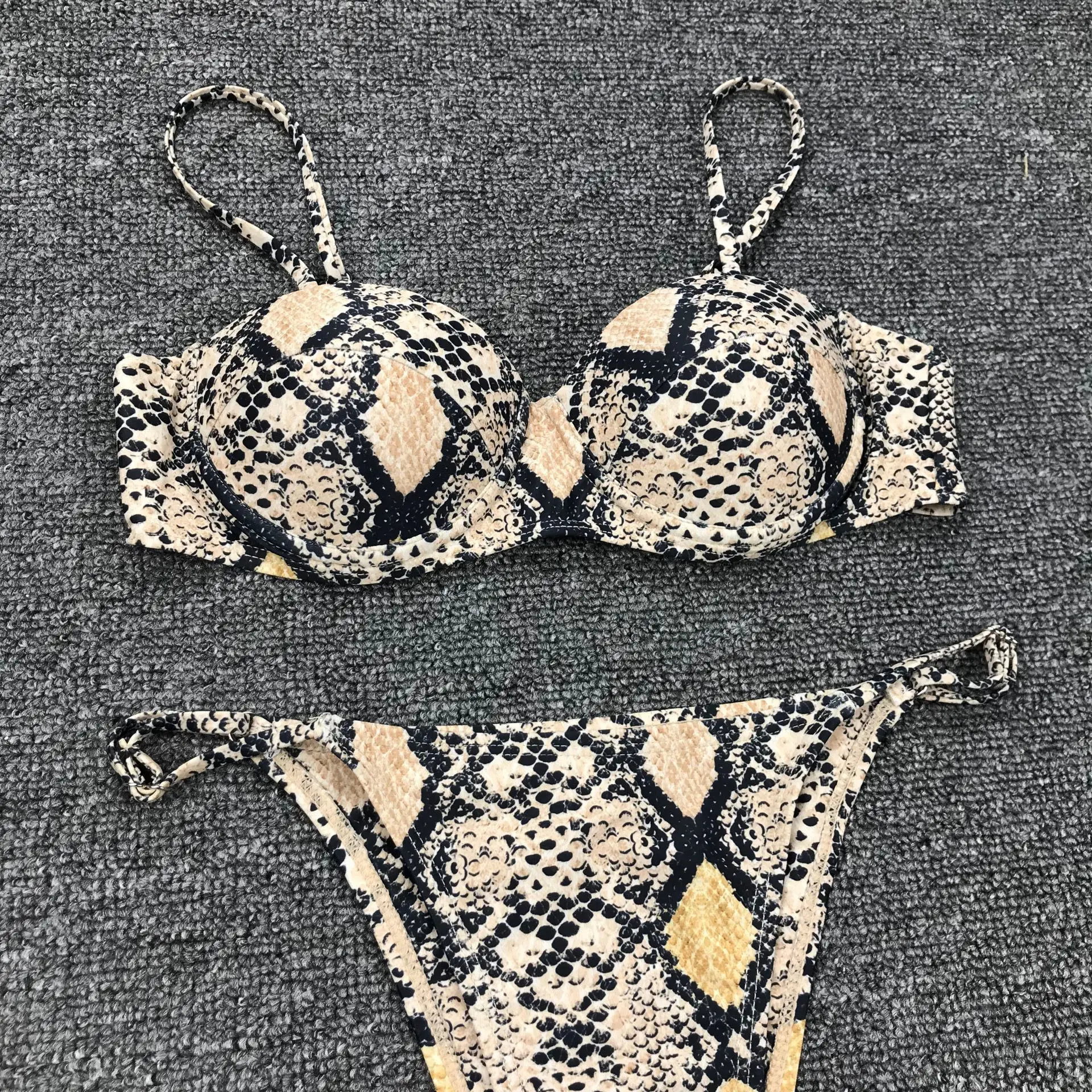 Sexy Snake Skin Bikini 2021 Animal Print Swimsuit Brazilian