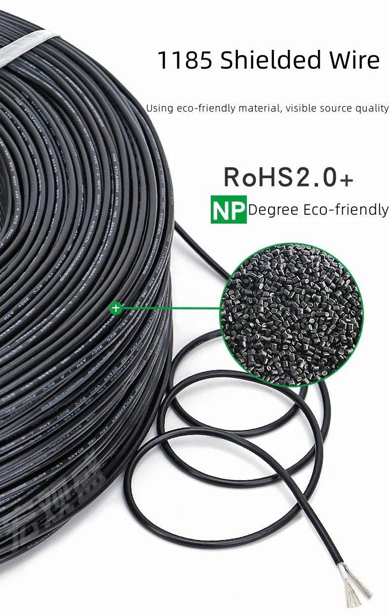 Single Core Shielded Cable 1185 Pvc Insulate Wire Ul Standard 22awg