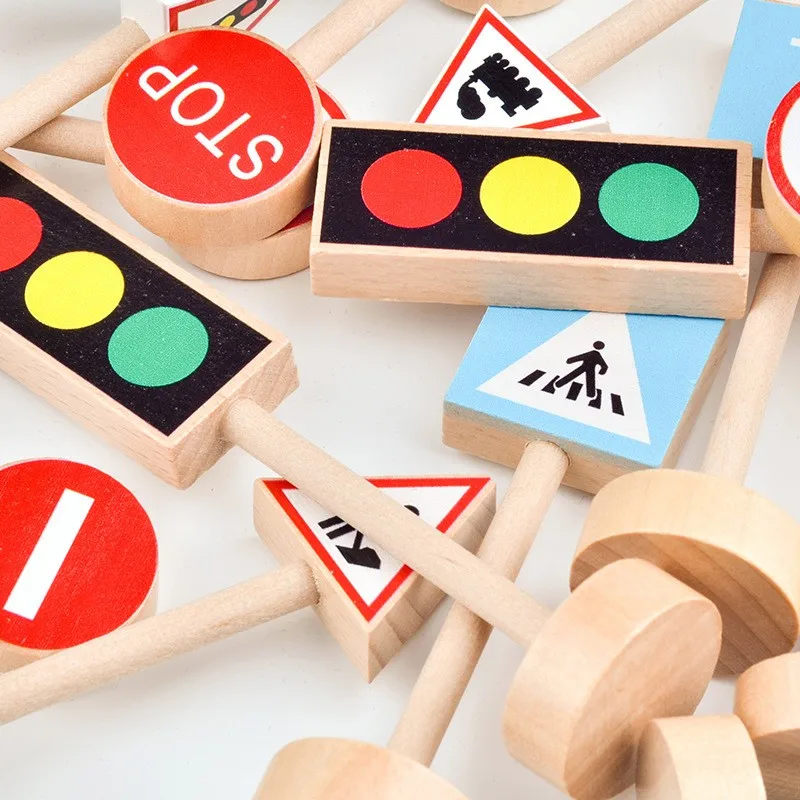 Alibaba.com: 15 pcs wooden traffic signs toy set compatible with train ...
