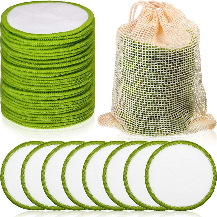 Reusable Organic Cotton Pads Cosmetic Facial,Round Bamboo Cotton Pad ...