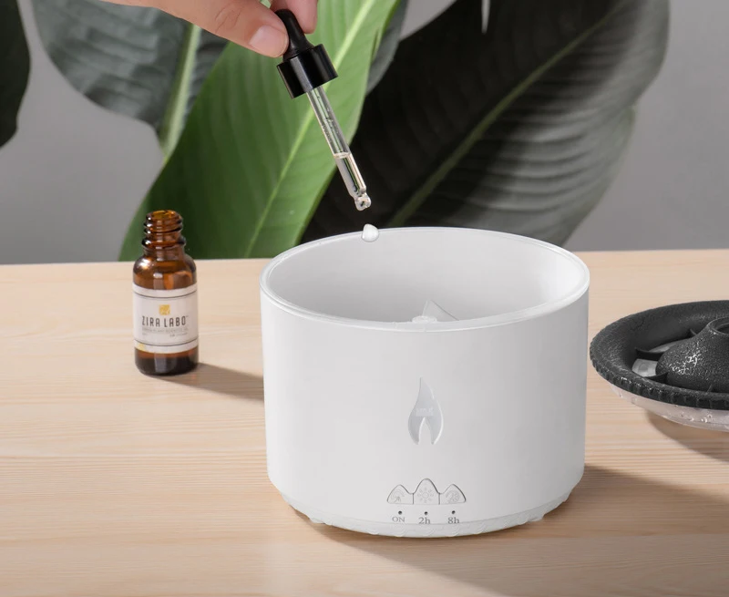 2023 New Flame Volcano Humidifier Diffuser Aroma Essential Oil Smart ...