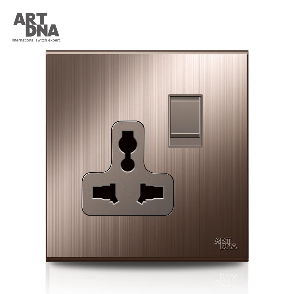 Artdna 2 Gang Switched Multifunction 3 Pin Wall Power Electrical Socket ...