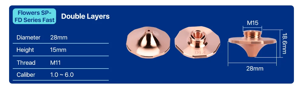 New Focus Jd147 Oem Laser Cutting Nozzles Single Layer/double Layers ...