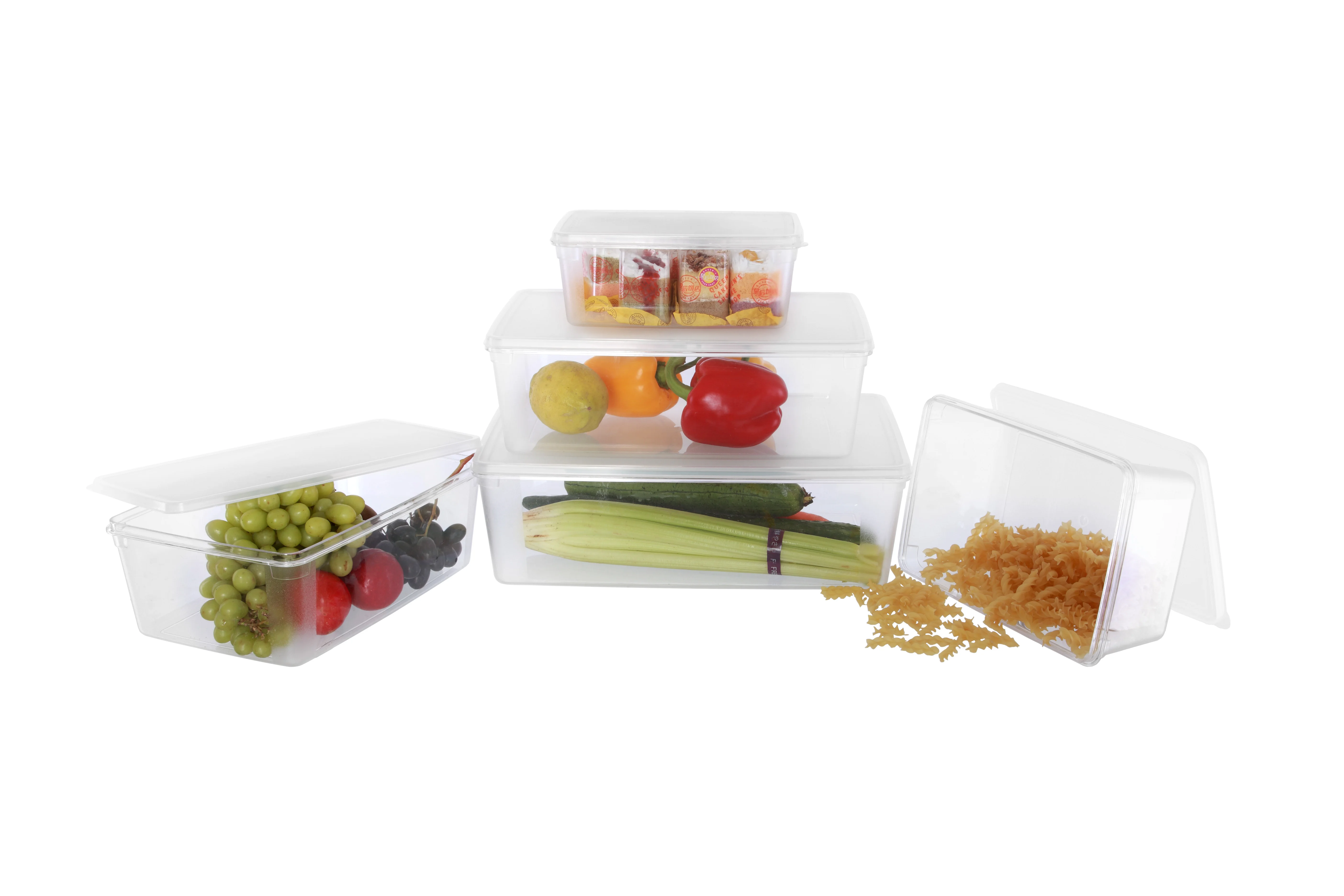 New 2L Plastic Container Food Packaging Airtight Clear Storage ...