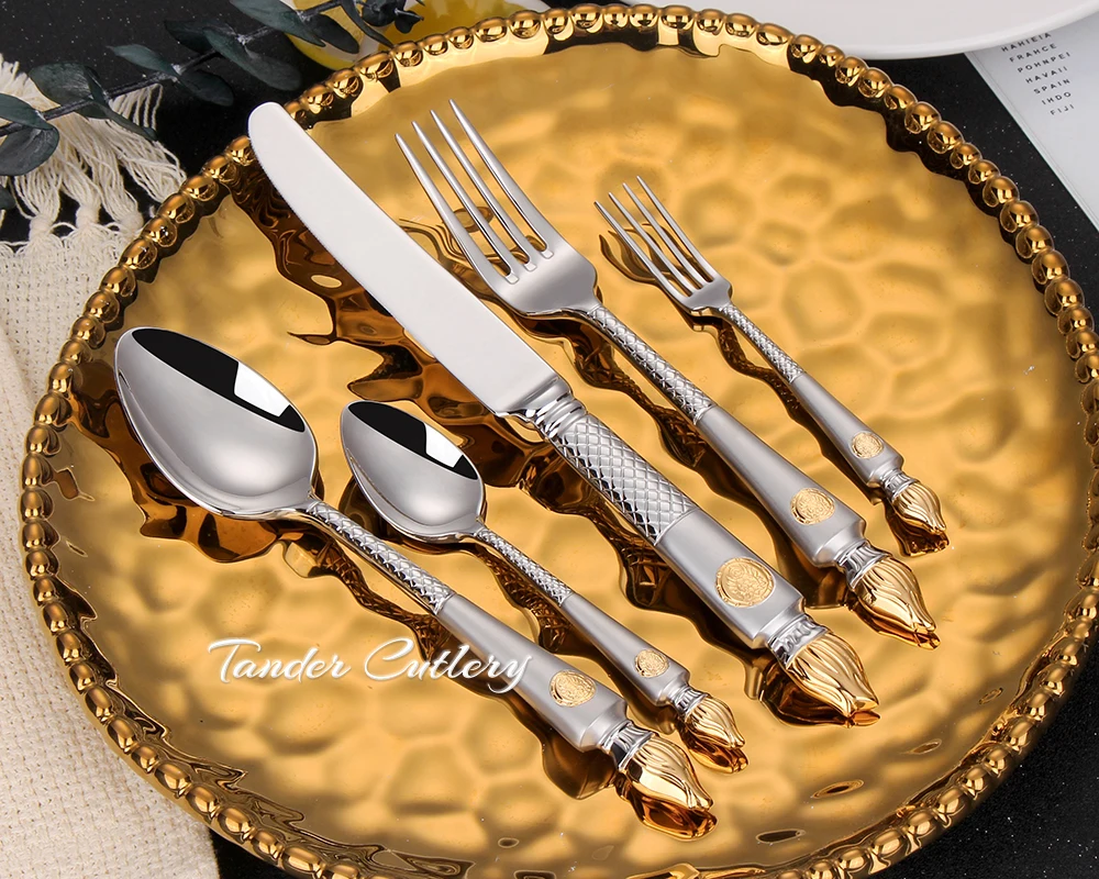 Royal Luxury Gold Cutlery Set - 18-10 Stainless Steel