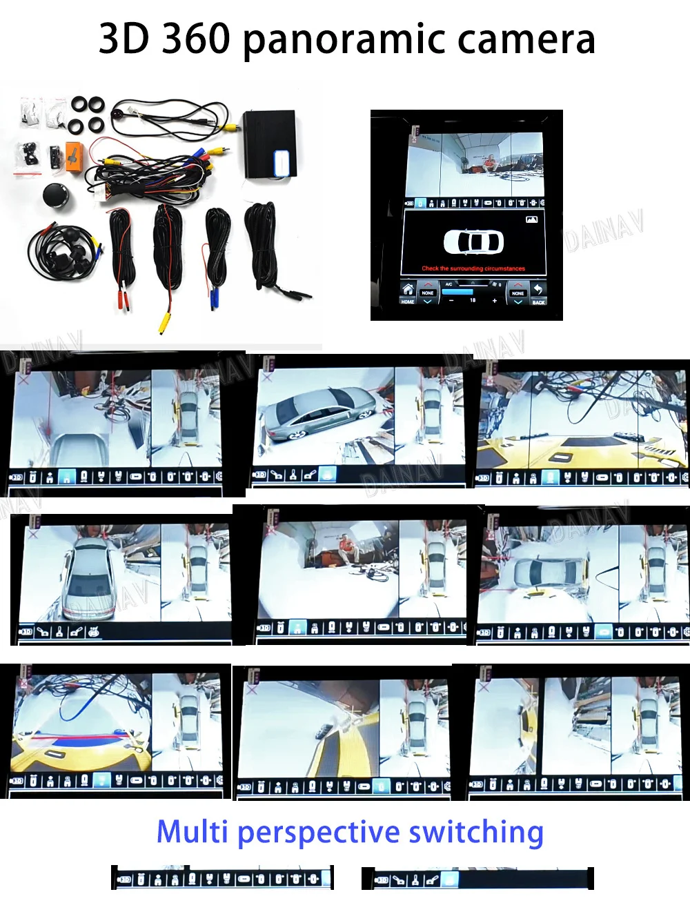 360 Car Surround View Monitoring System Bird's Eye View System 4 ...