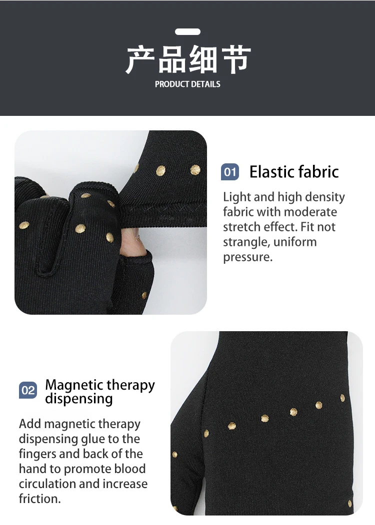 Customizable Magnetic Therapy Arthritis Pressure Gloves New Design ...