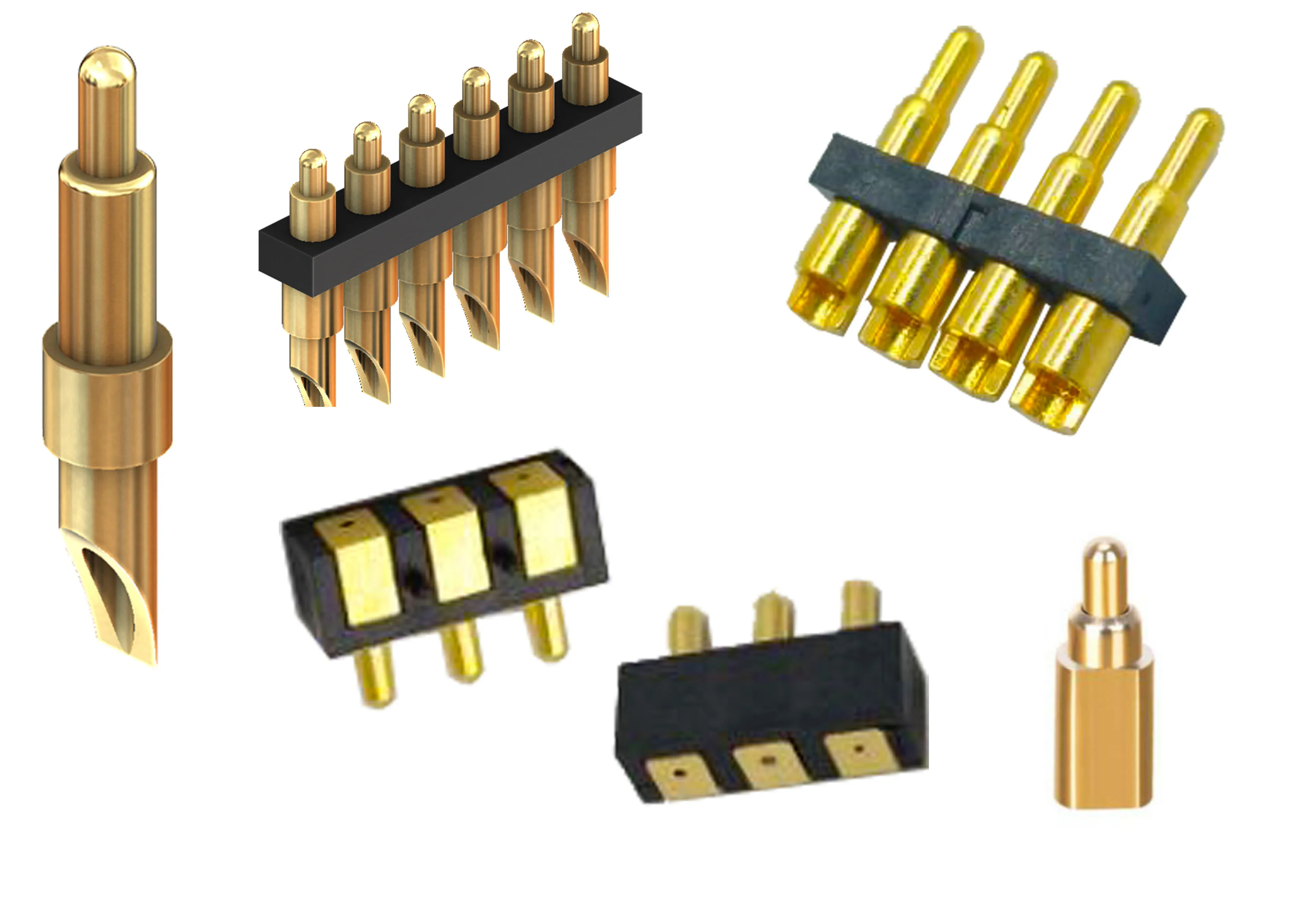 Pogo Pin Connector Customized 8p Brass Male Female Pcb Vga M12 4 Pin ...