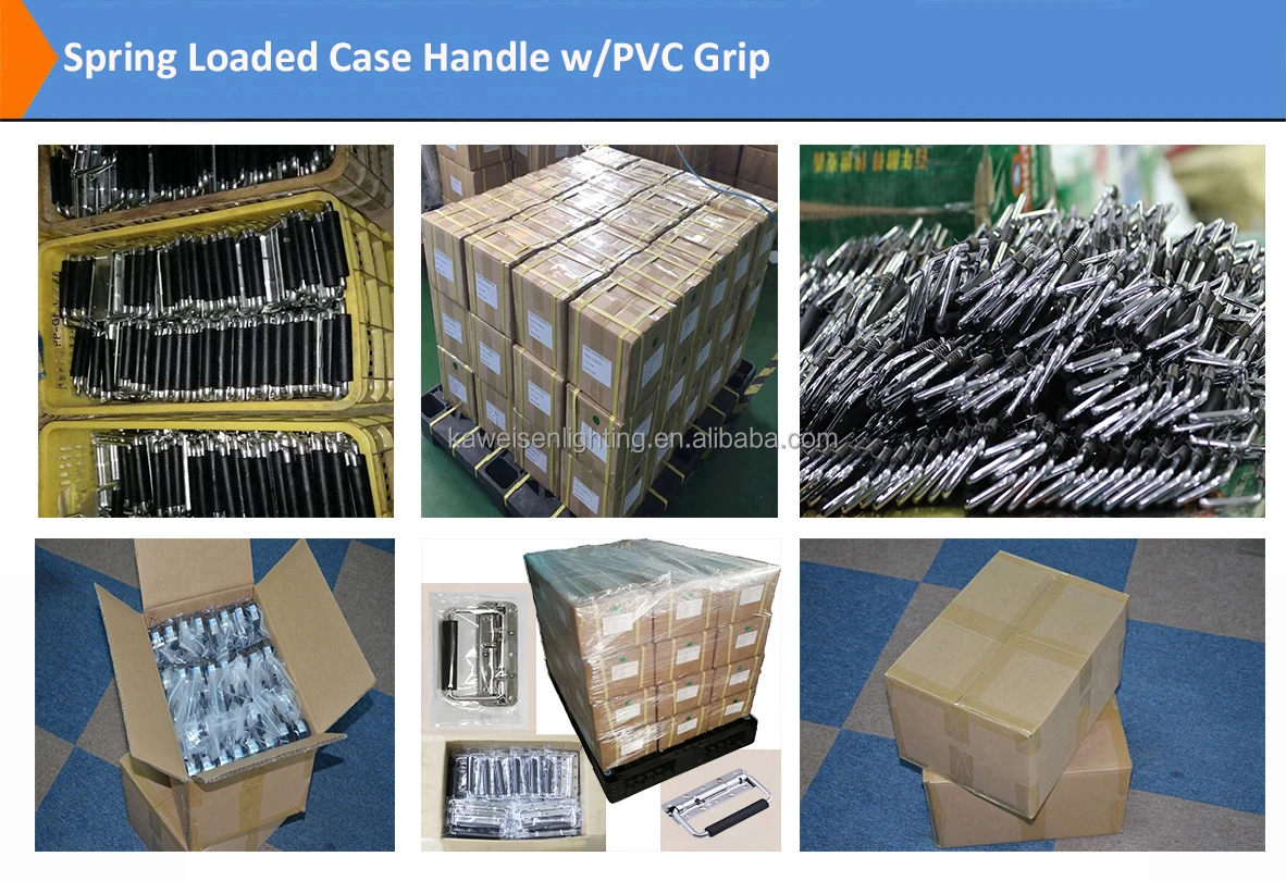 Rubber Grip Toolbox Cabinet Steel Spring Folding Lifting Handle Travel ...