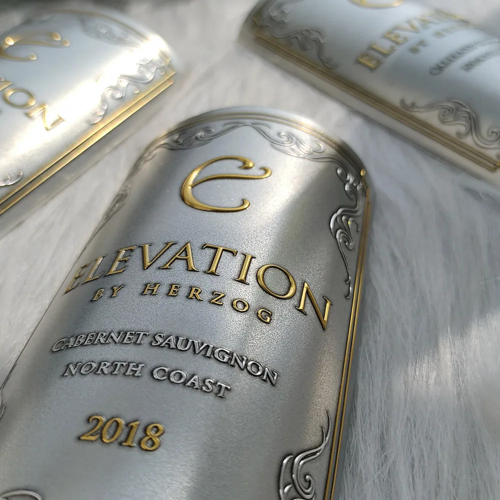Custom Aluminum Embossed Bottle Label - Metal Logo Perfume