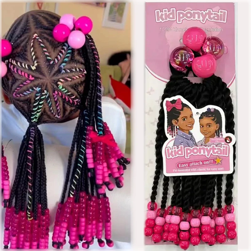 Vivian Kids Hair Ballies Extension with Bow and Beads